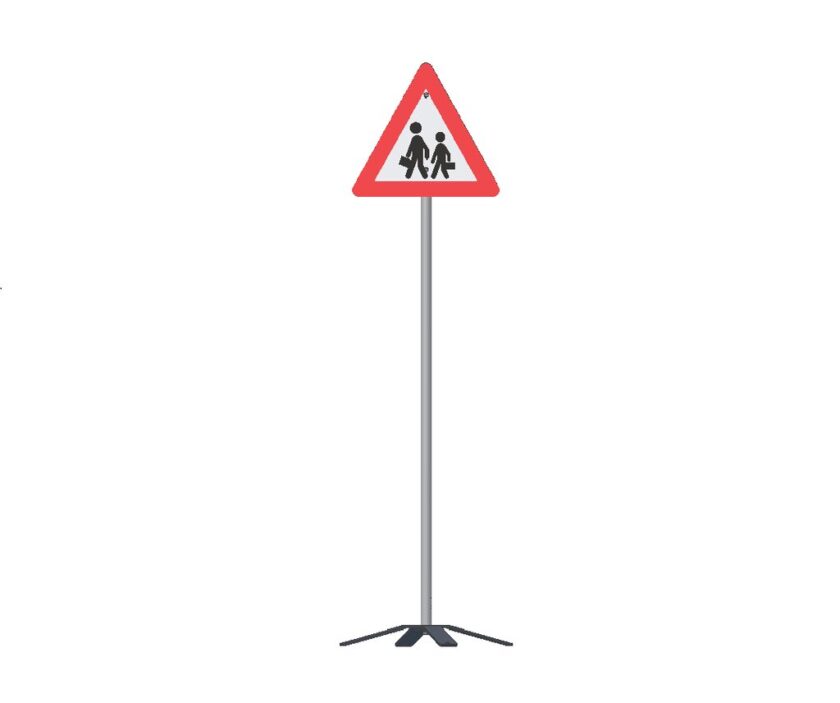 Children on road - traffic sign - Norna Playgrounds