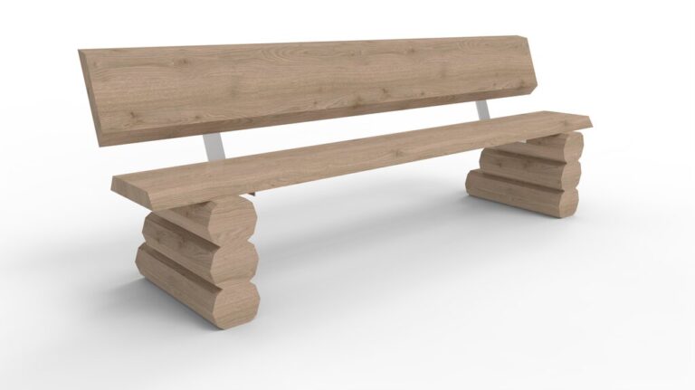 Bench with back rest - Norna Playgrounds