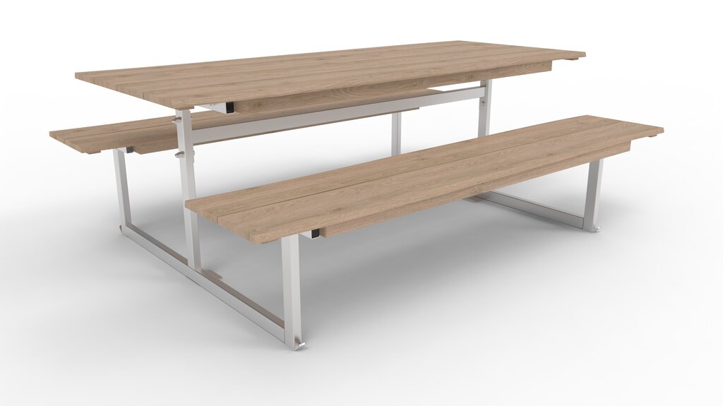 Park Bench, Steel Frame and Kalmar Boards - Norna Playgrounds